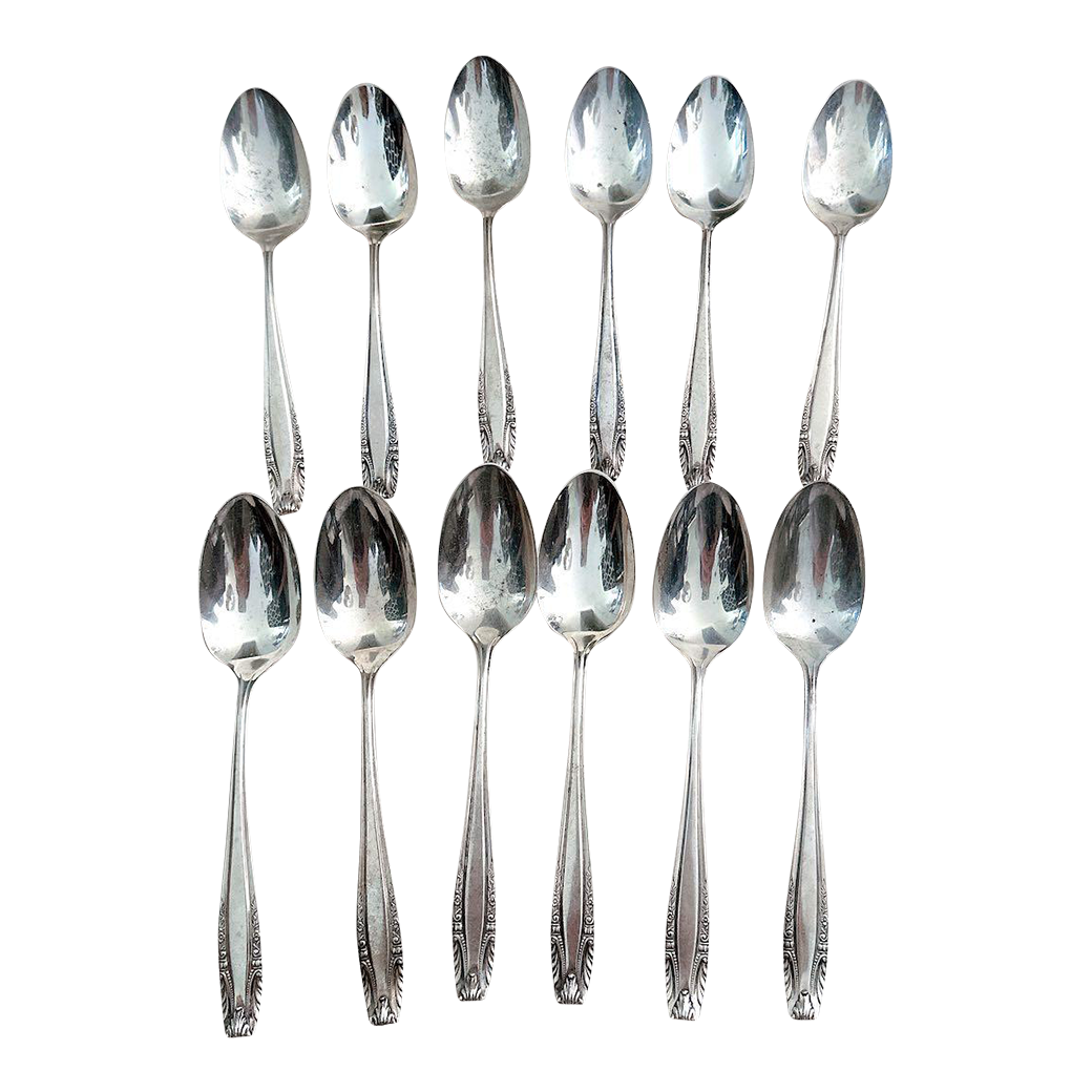 1960s Wallace Sterling Silver Stradivari Pattern Spoons - 12 Pieces ...