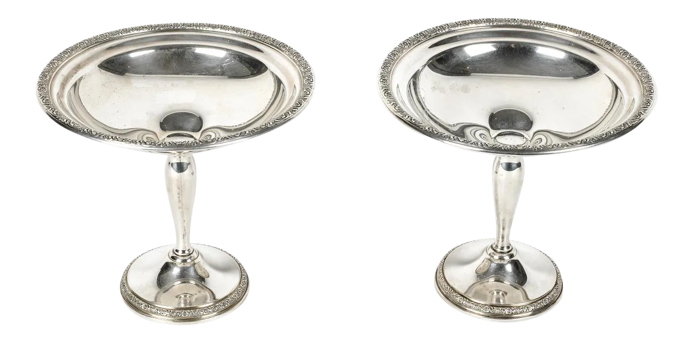 Sterling Silver Dessert Compotes - a Pair | Chairish