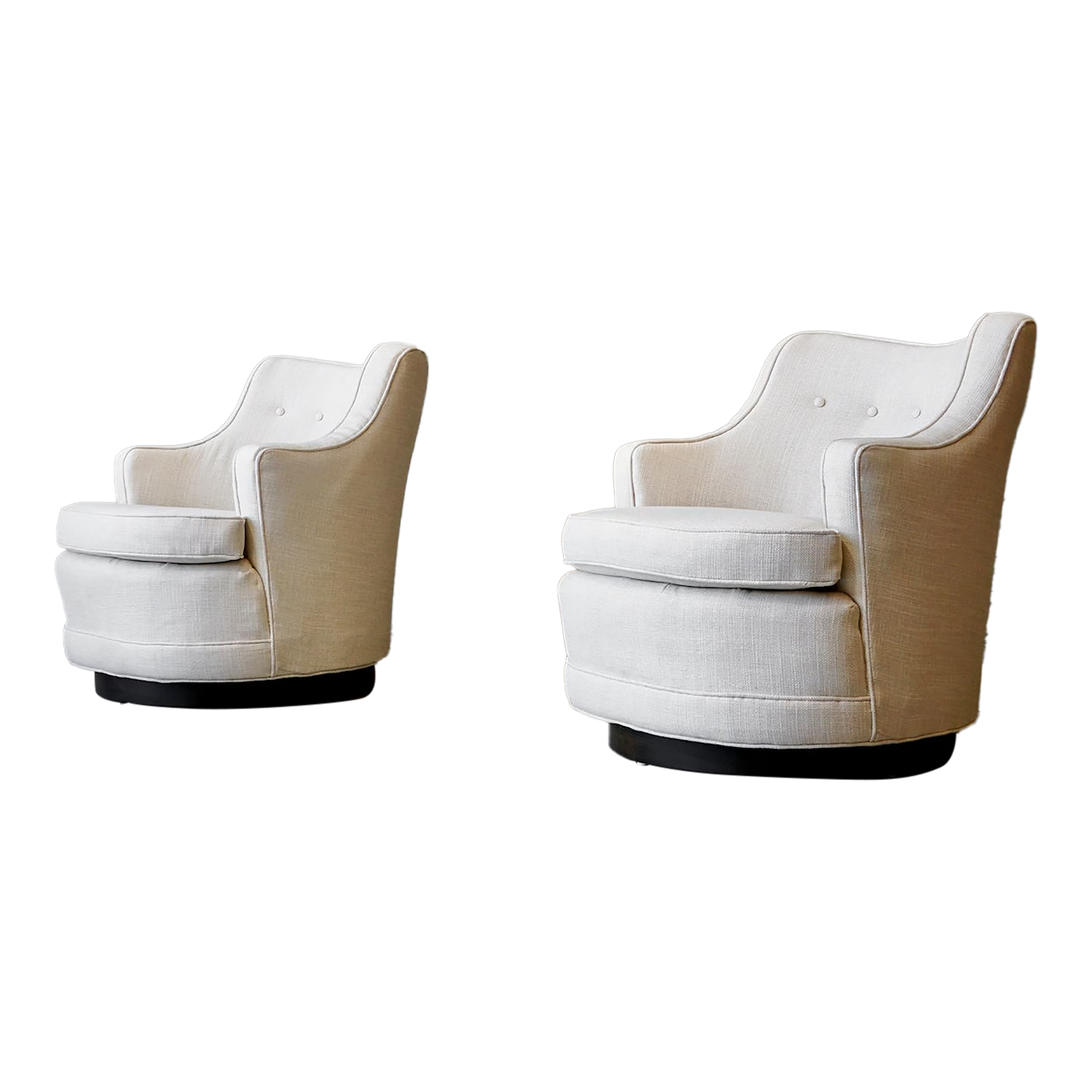 1950s Dunbar Model No. 4626 Swivel Chairs - Set of 2 | Chairish