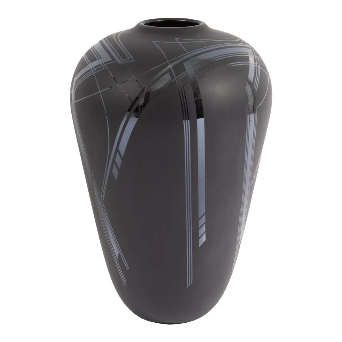 Bob Toensing Signed 1989 Black Glass Vase | Chairish