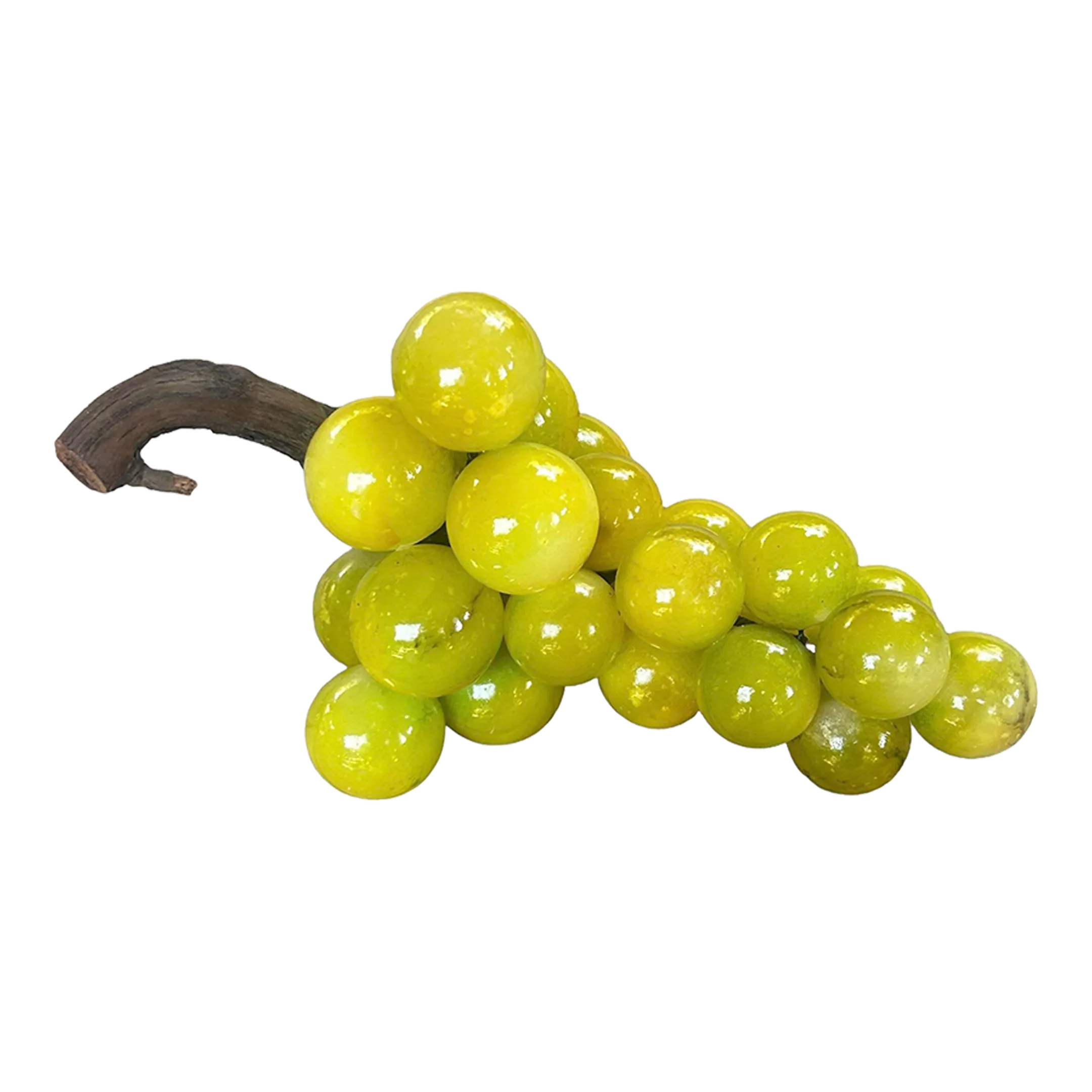 Italian Mid Century Huge Alabaster Chartreuse Grape Cluster | Chairish