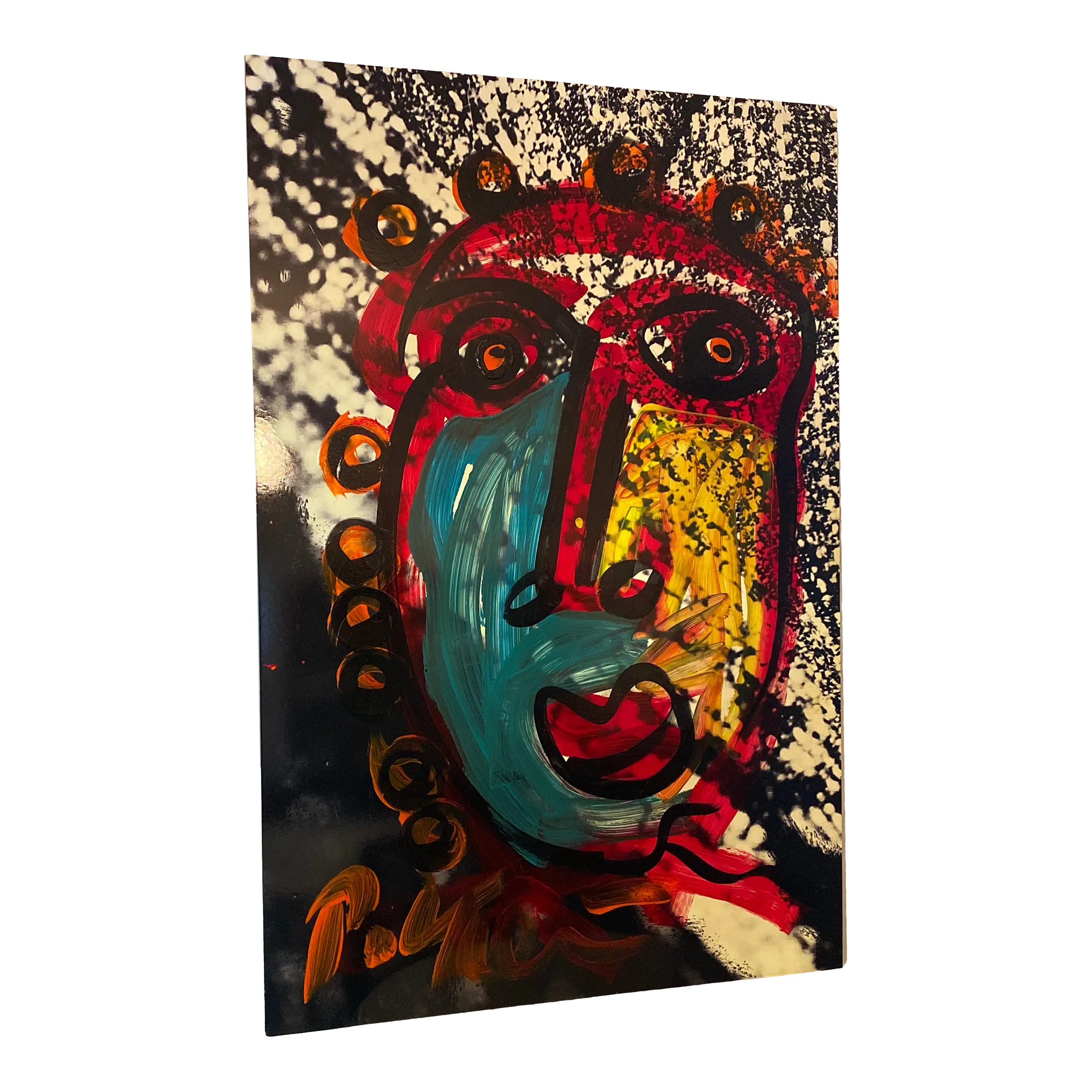 1970s Brutalist Style Abstract Painting by Peter Keil | Chairish