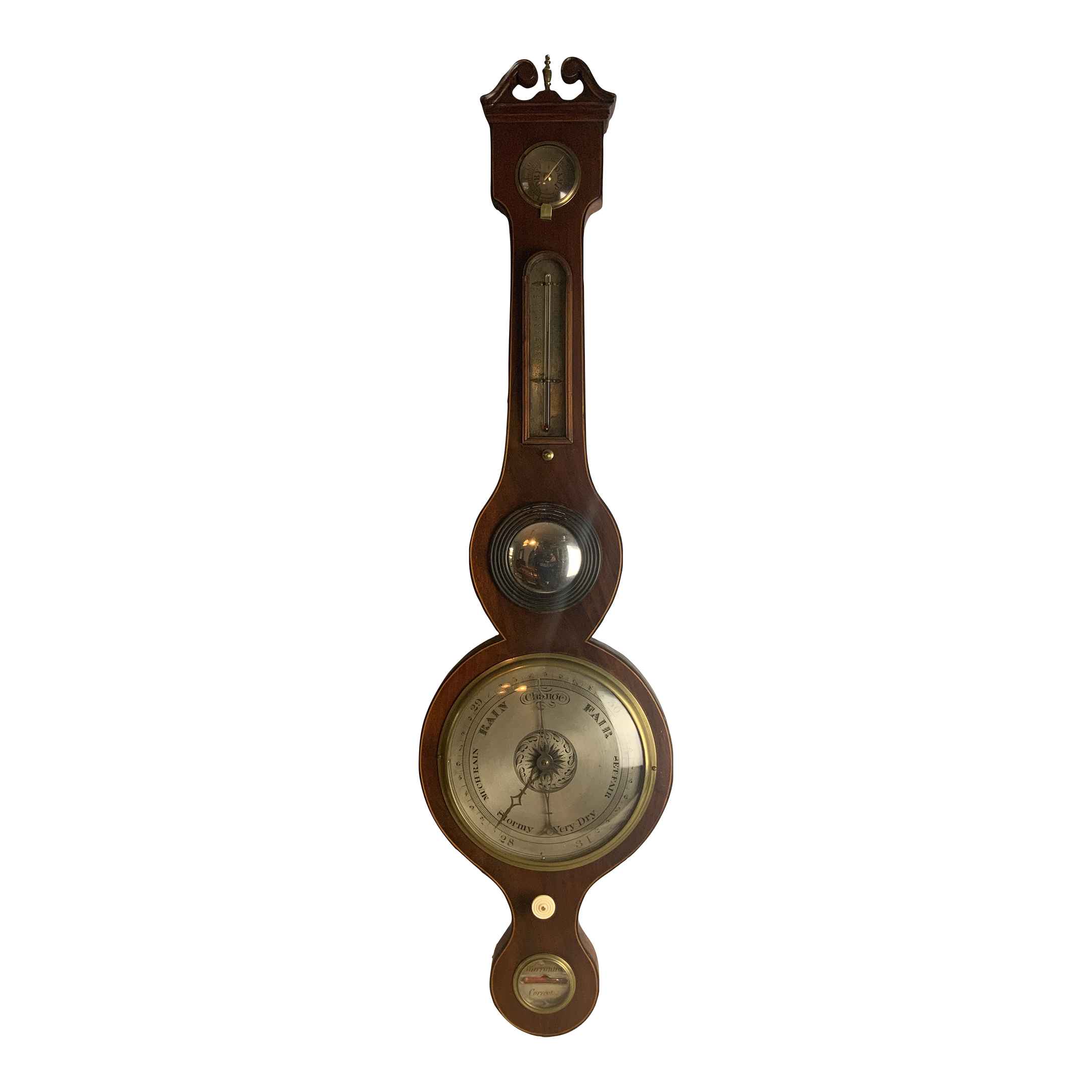 Mid 19th Century English Mahogany Barometer Chairish