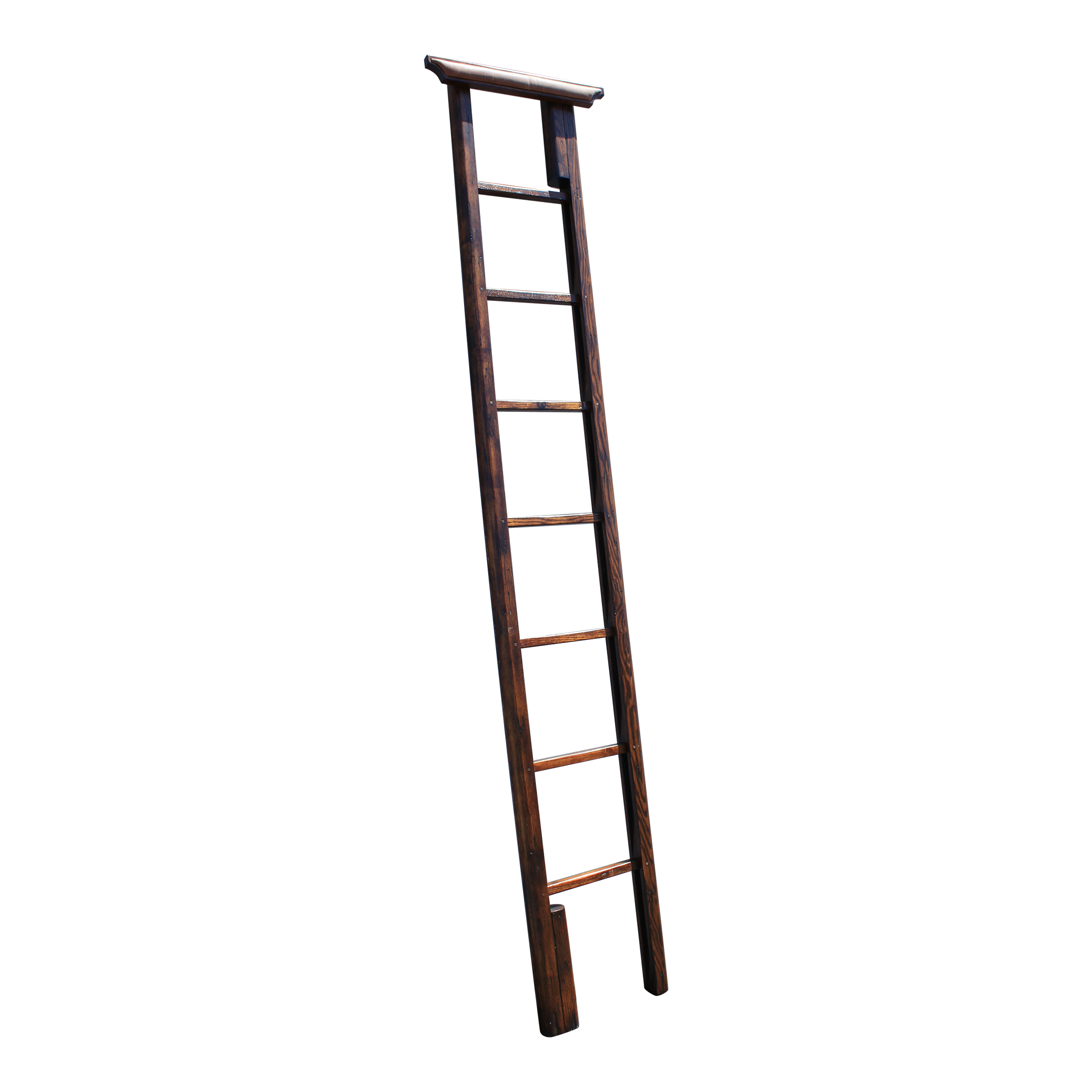 Antique 1900s Pine Library Pole Ladder | Chairish