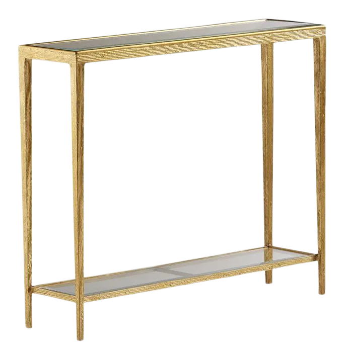 Maitland-Smith Jinx Small Brass Console | Chairish