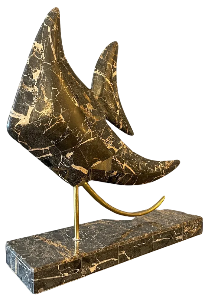 Tropical Fish Marble Sculpture by Maitland Smith, 1980s | Chairish