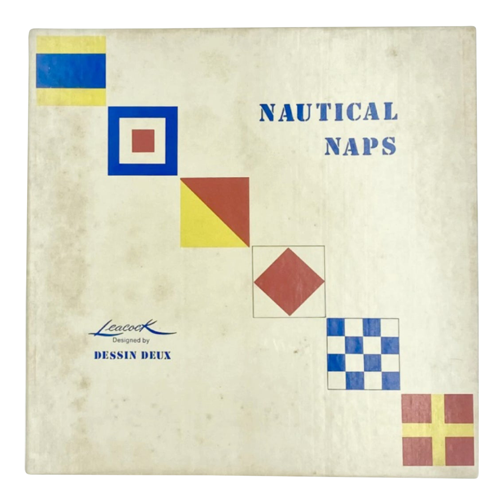 Box Set of 12 Leacock Linen Nautical Naps Cocktail Napkins | Chairish