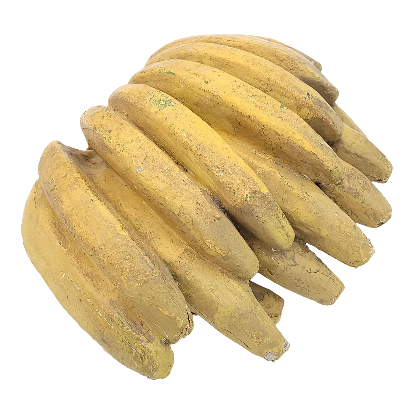 Curious Old Grocery Prop of Carved and Painted Bananas | Chairish