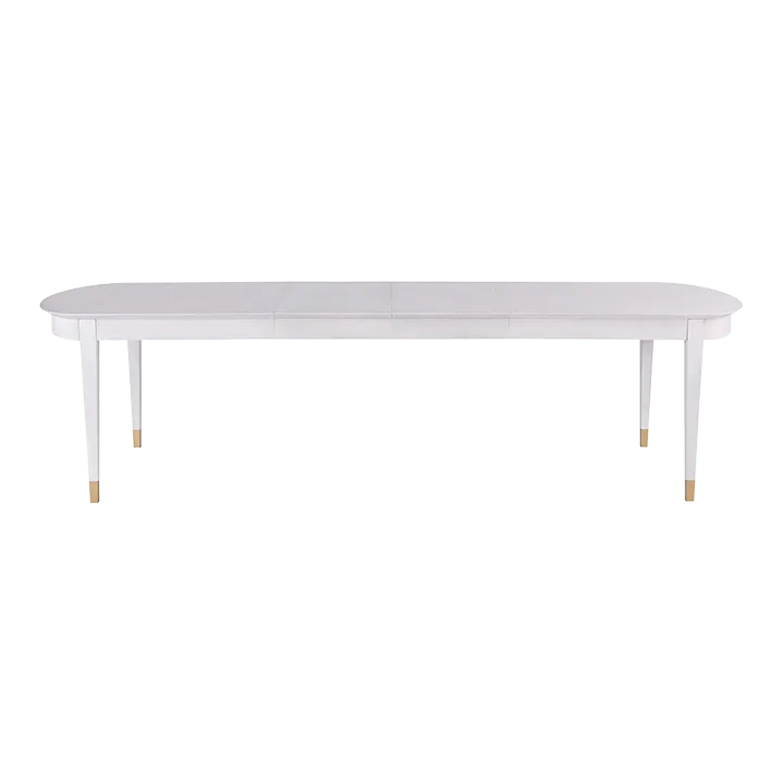 Contemporary Royal Marion Dining Table, Alabaster | Chairish