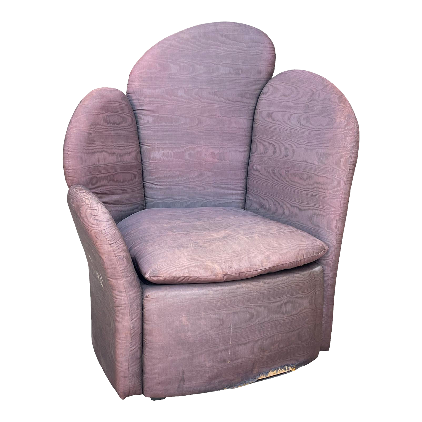 1970s Postmodern Art Deco Sculpted Fan Back Side Chair | Chairish