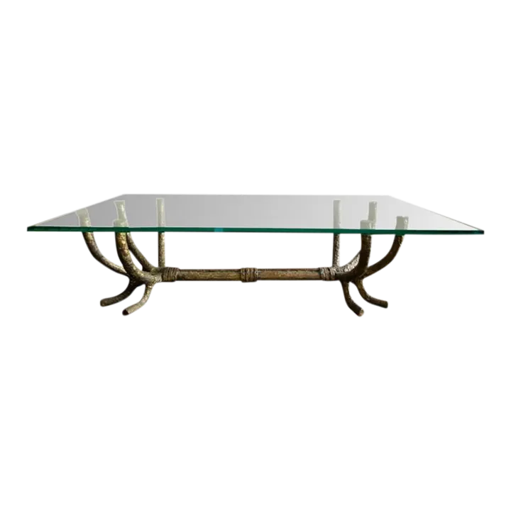 1970s Brutalist Branch form Coffee Table Attributed to Silas Seandel ...