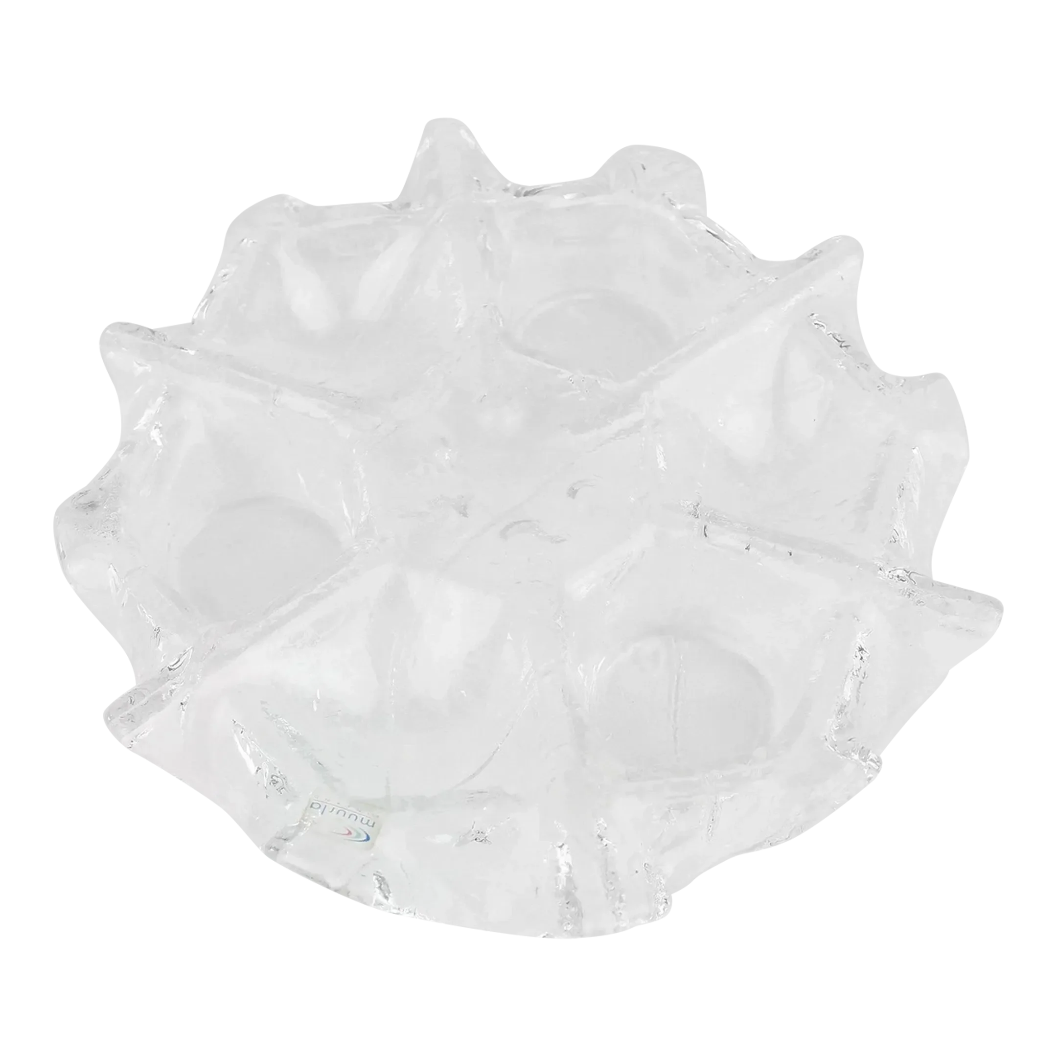 1980s Vintage Muurla Finland Crystal Clear Glass Candles Holder ...