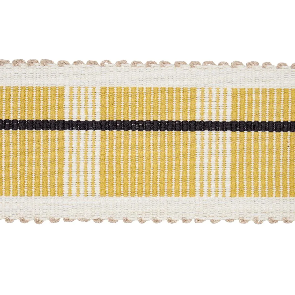 Schumacher x Stephanie Seal Brown Calcada Tape Medium Trim in Maize ...