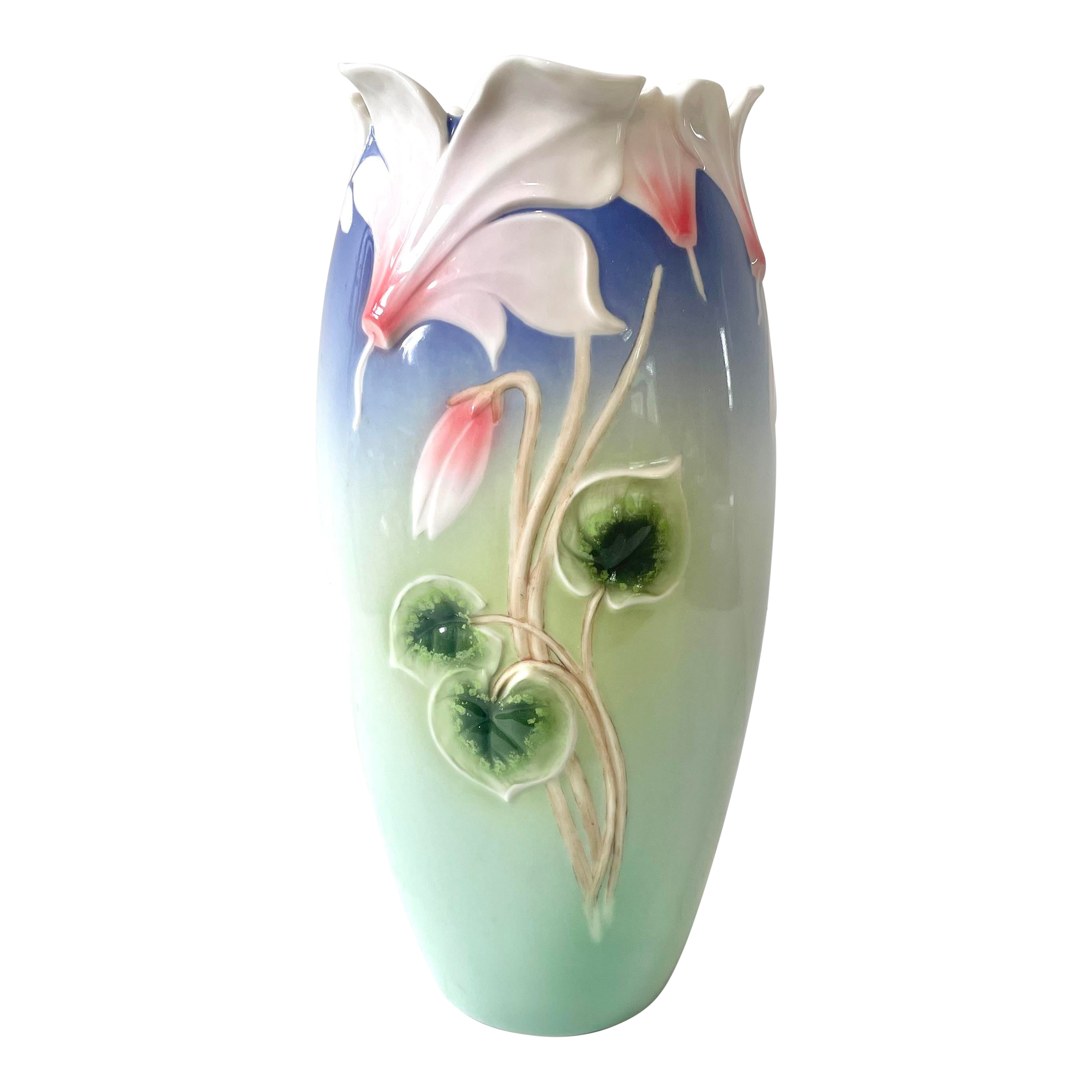 Franz Porcelain Collection Cyclamen Vase | Chairish
