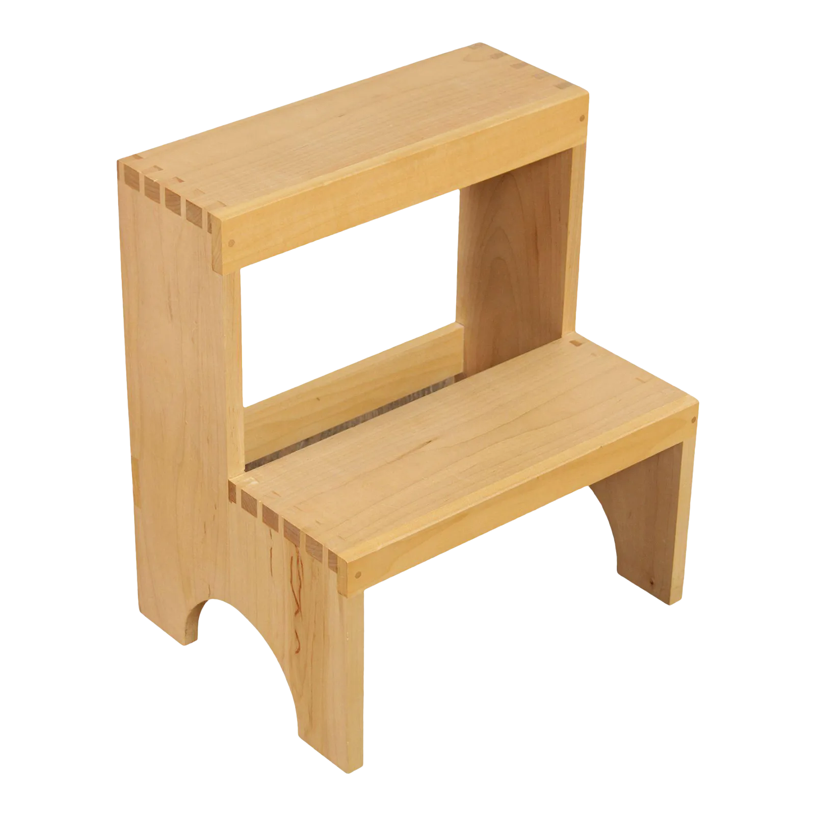 Hand Crafted Maple Dovetailed Bed Steps | Chairish