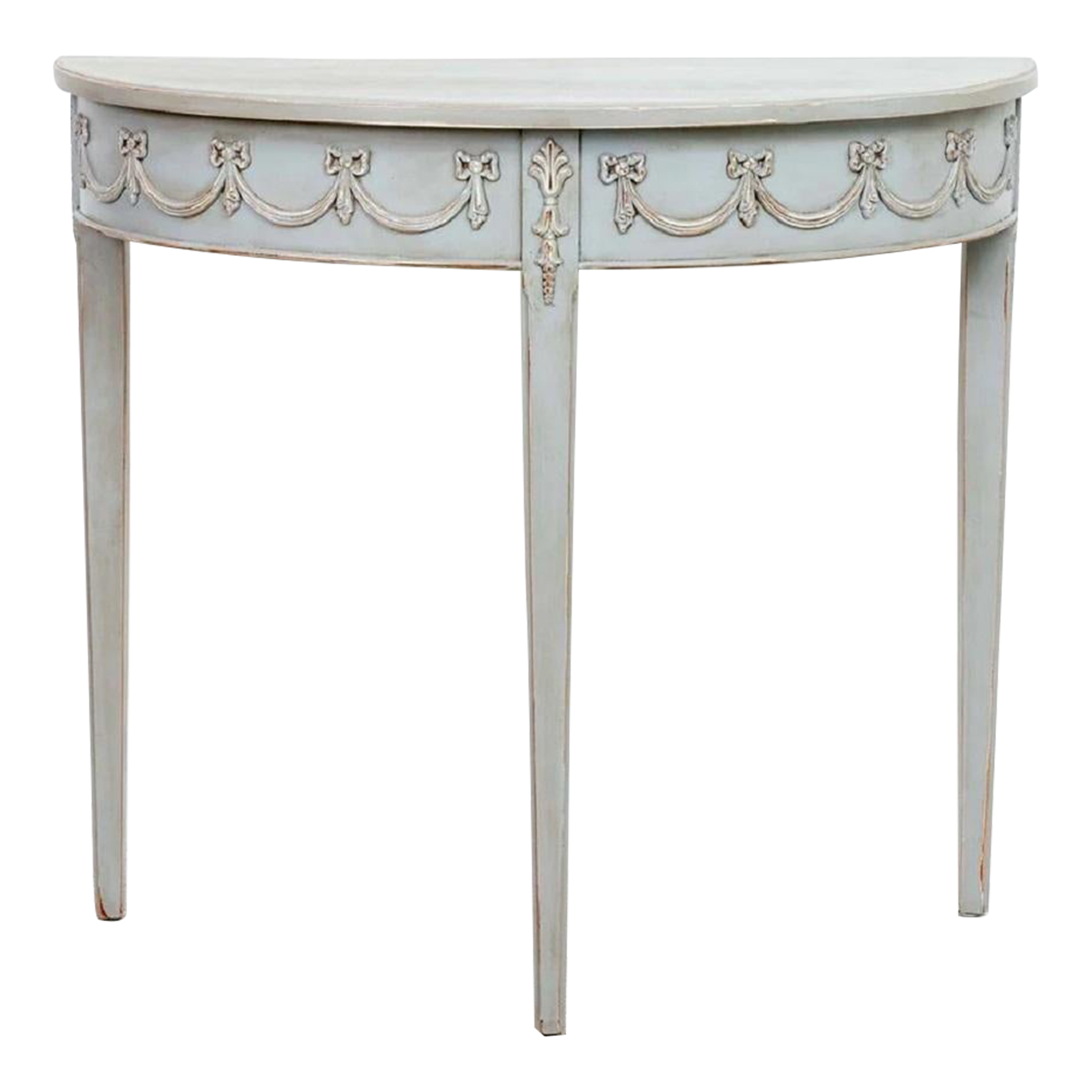 Painted Demi Lune Table or Console | Chairish