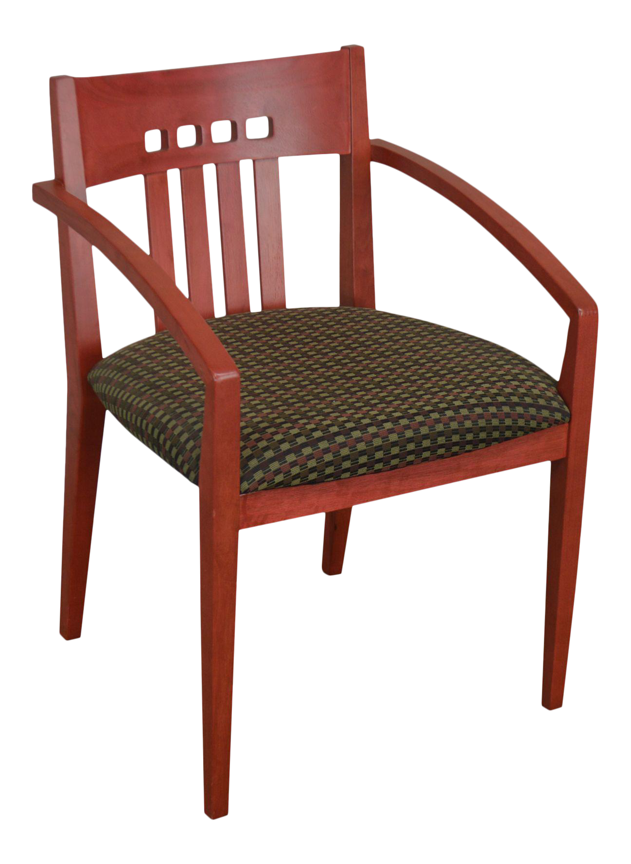 Knoll Upholstered Modern Design Red Armchair | Chairish