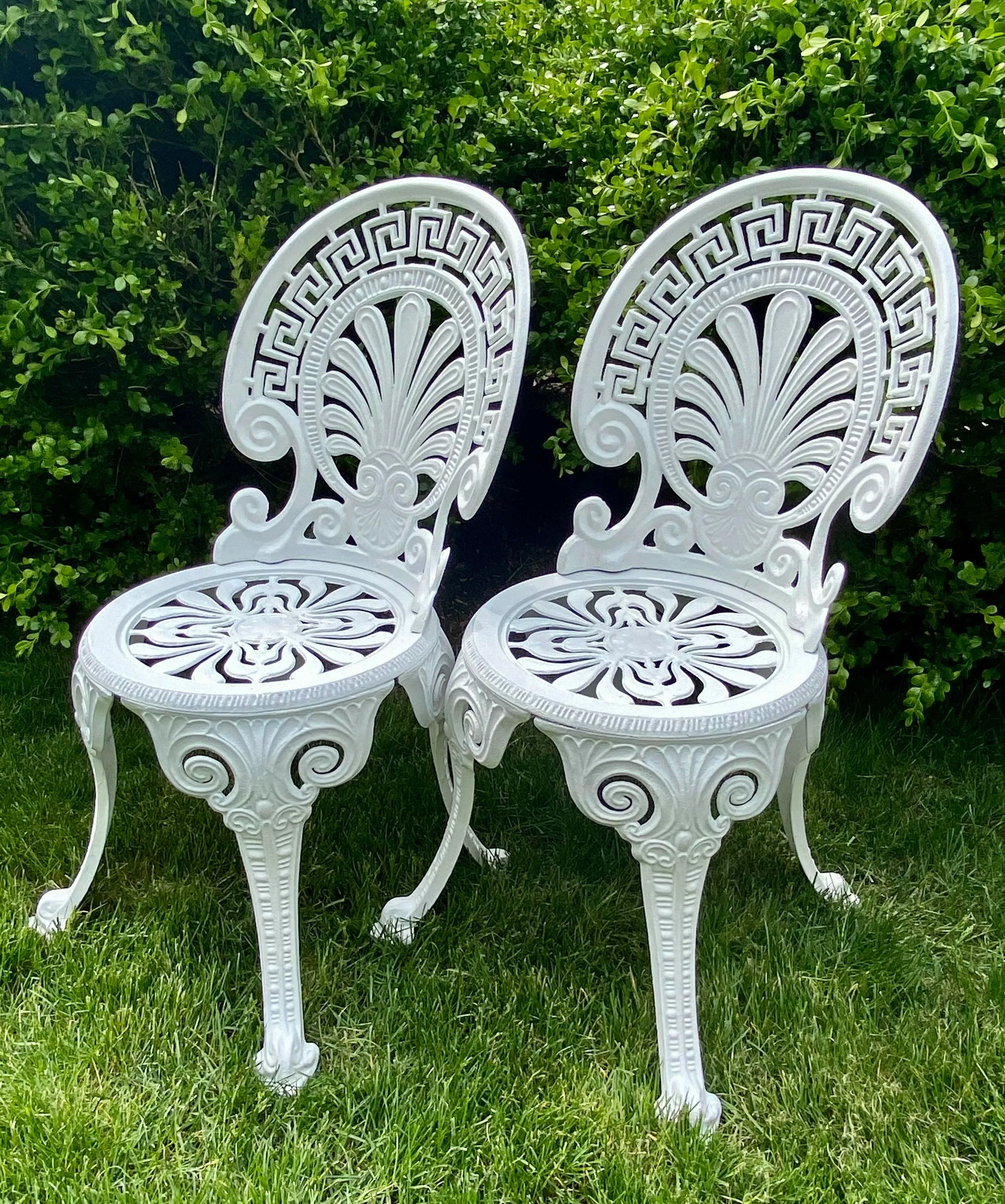 White aluminium garden chairs store