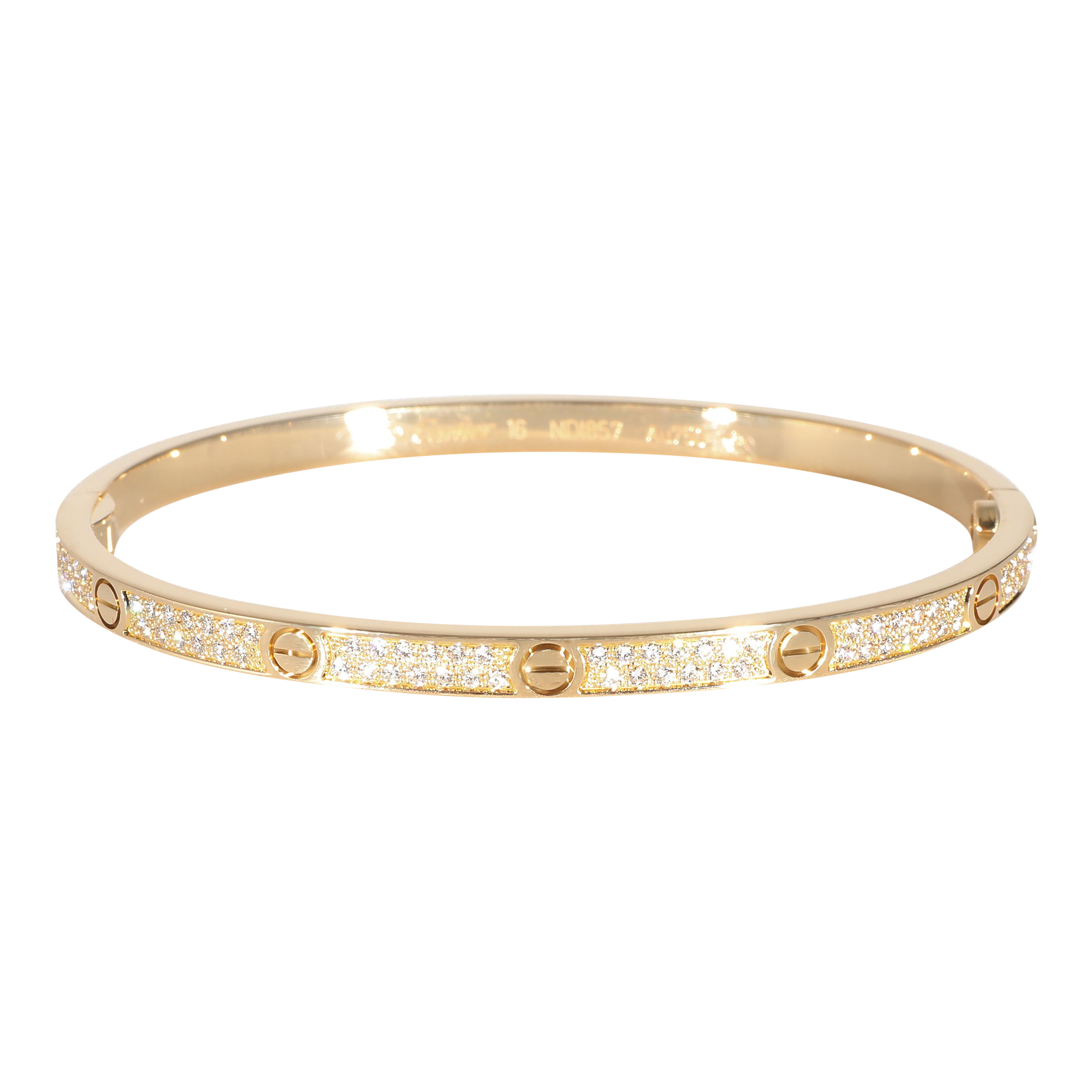 Cartier Love Bracelet, Small Model, Paved [Yellow Gold] | Chairish