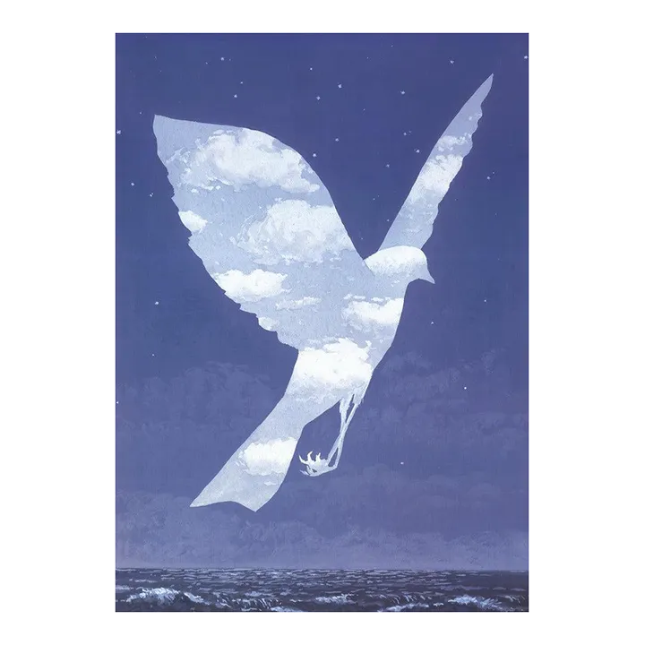 2015 Rene Magritte 'L'Entree en Scene (no border)' Surrealism Blue ...