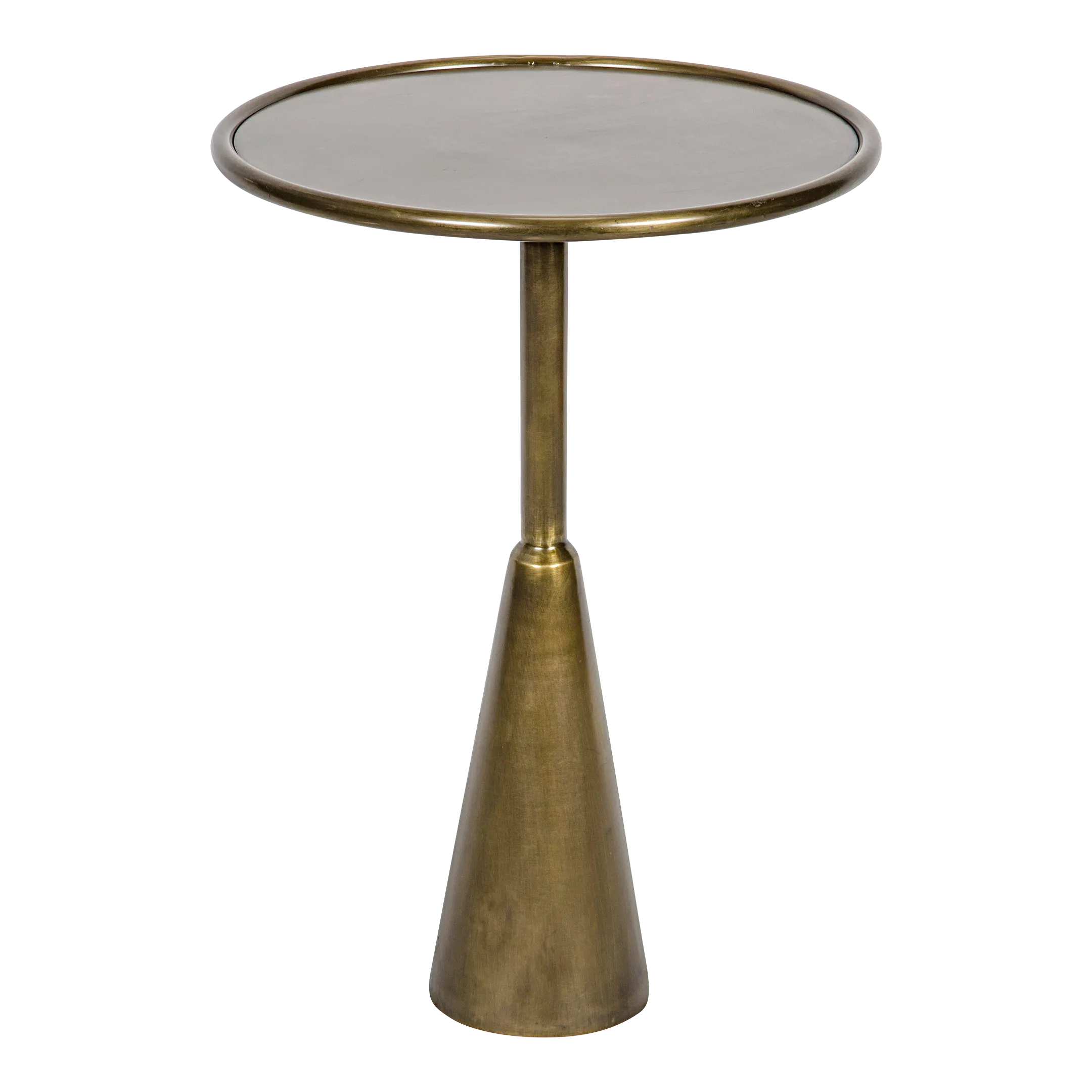 Hiro Side Table in Antique Brass | Chairish