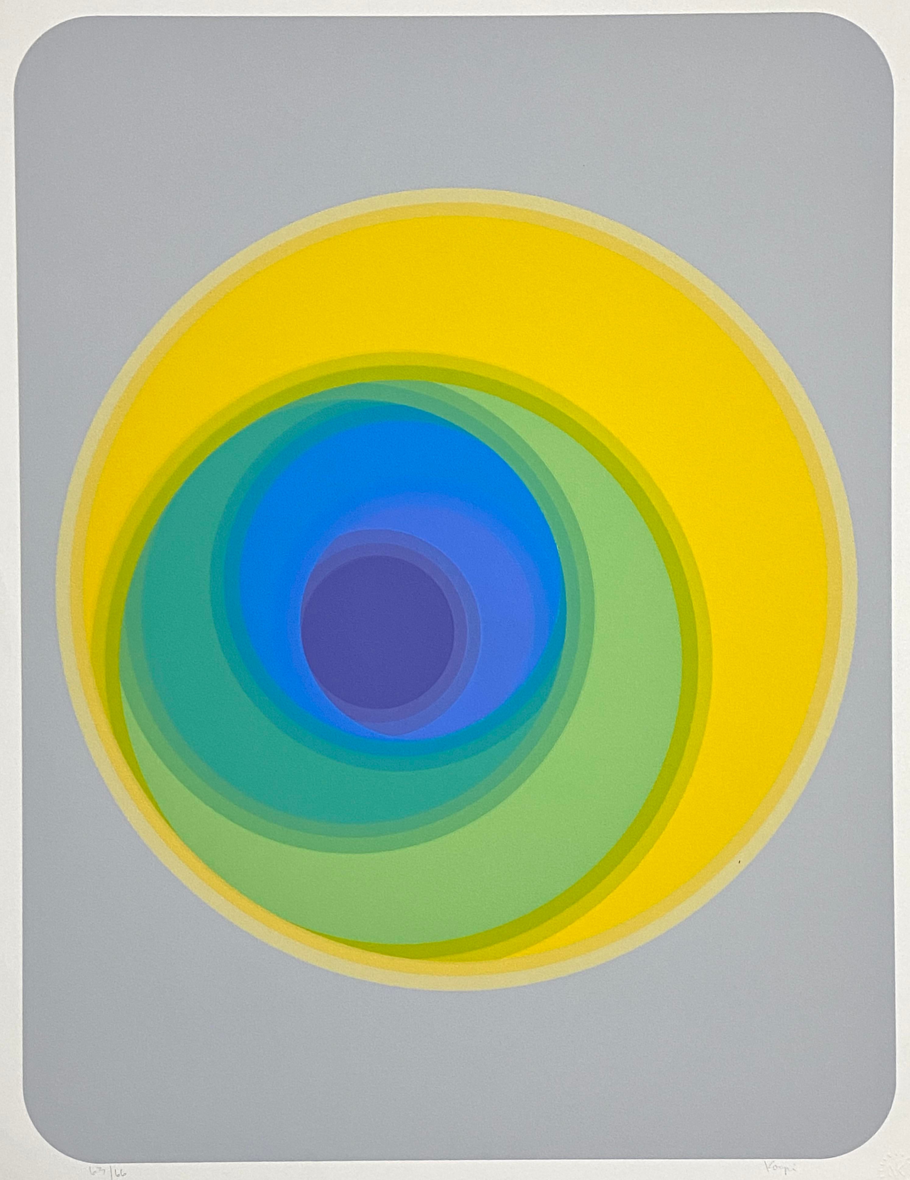 1970s Untitled Op Art Serigraph Numbered #63/66 by Neil Korpi, Signed ...