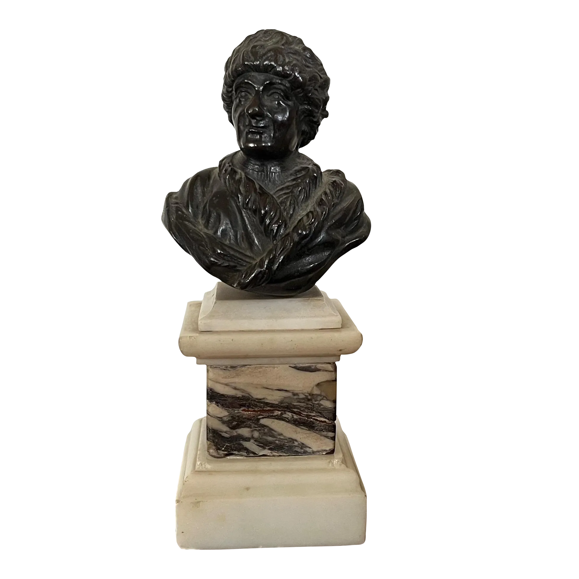 Antique 18th C. Bronze Portrait Bust of Philosopher Jean Jacques ...