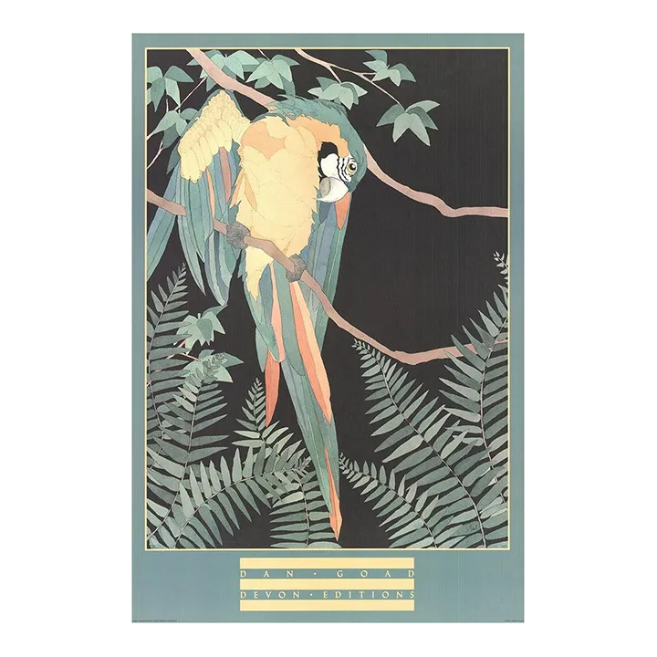 1989 Dan Goad 'Macaw' Offset Lithograph | Chairish