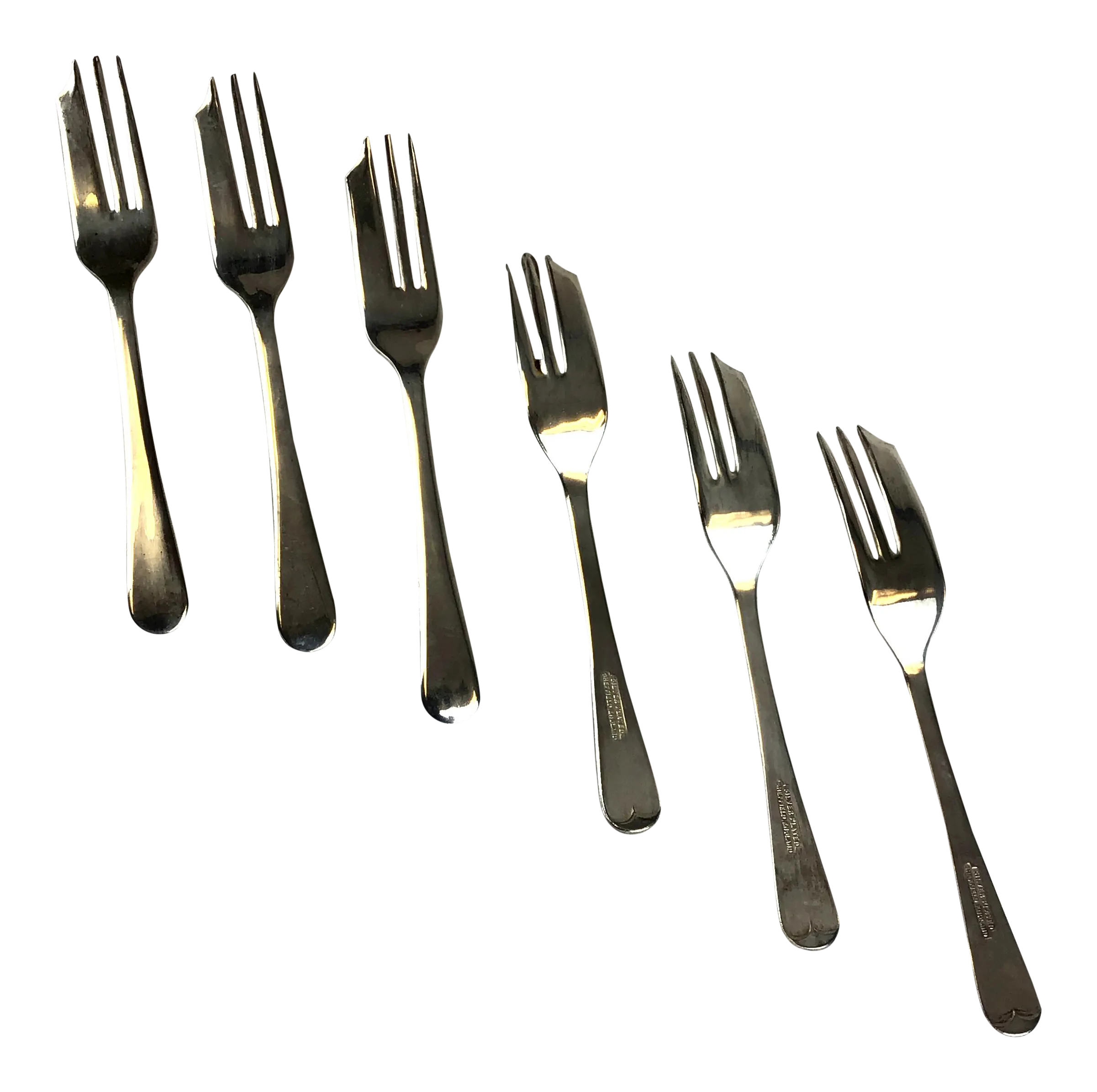 Vintage Sheffield England Silver Plated Cocktail Forks - Set of 6 ...