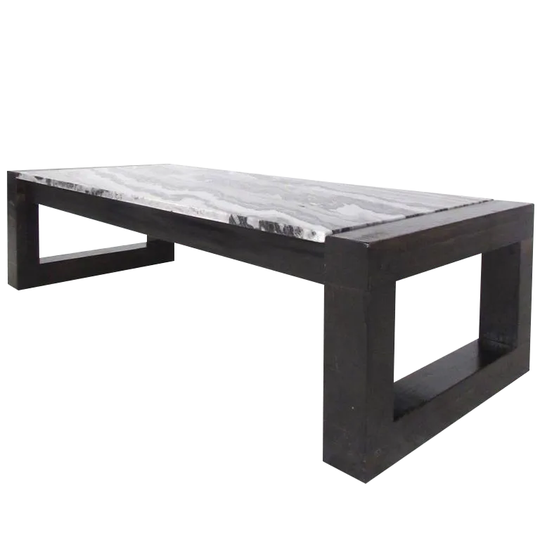 Contemporary Modern Marble-Top Cocktail Table | Chairish