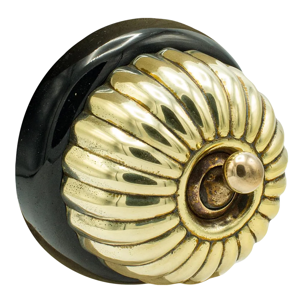 1920s Art Deco Antique Light Switch, English, Brass, Bakelite, On-Off ...