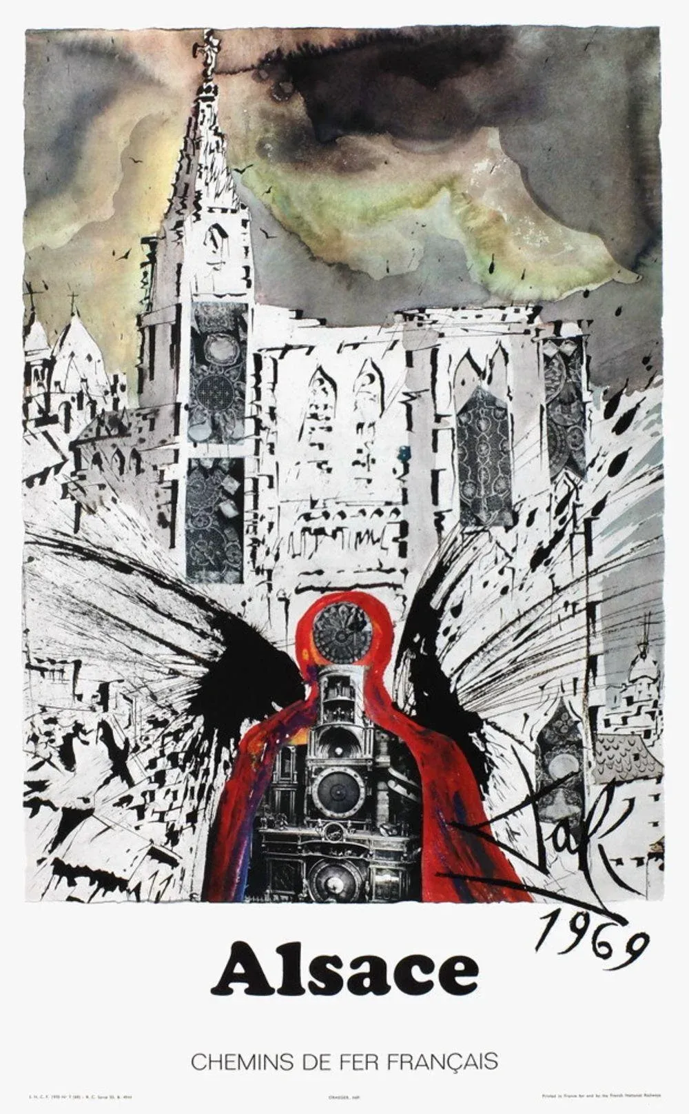 1969 Salvador Dali Alsace Poster | Chairish