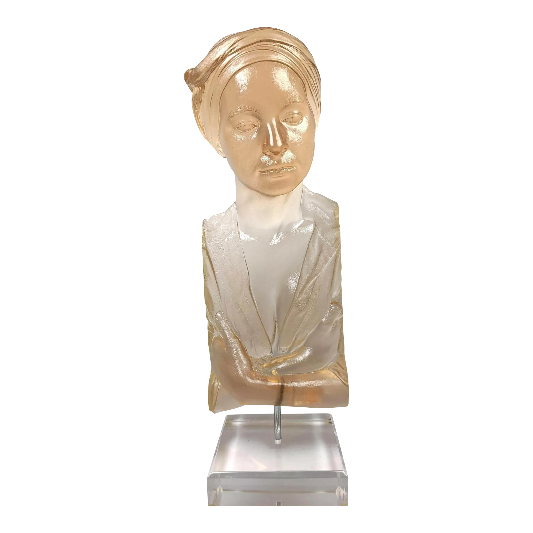 Marc Sijan, Marc Sijan Hyper Realist Contemporary Cast Acrylic Resin Sculpture Portrait Bust ...