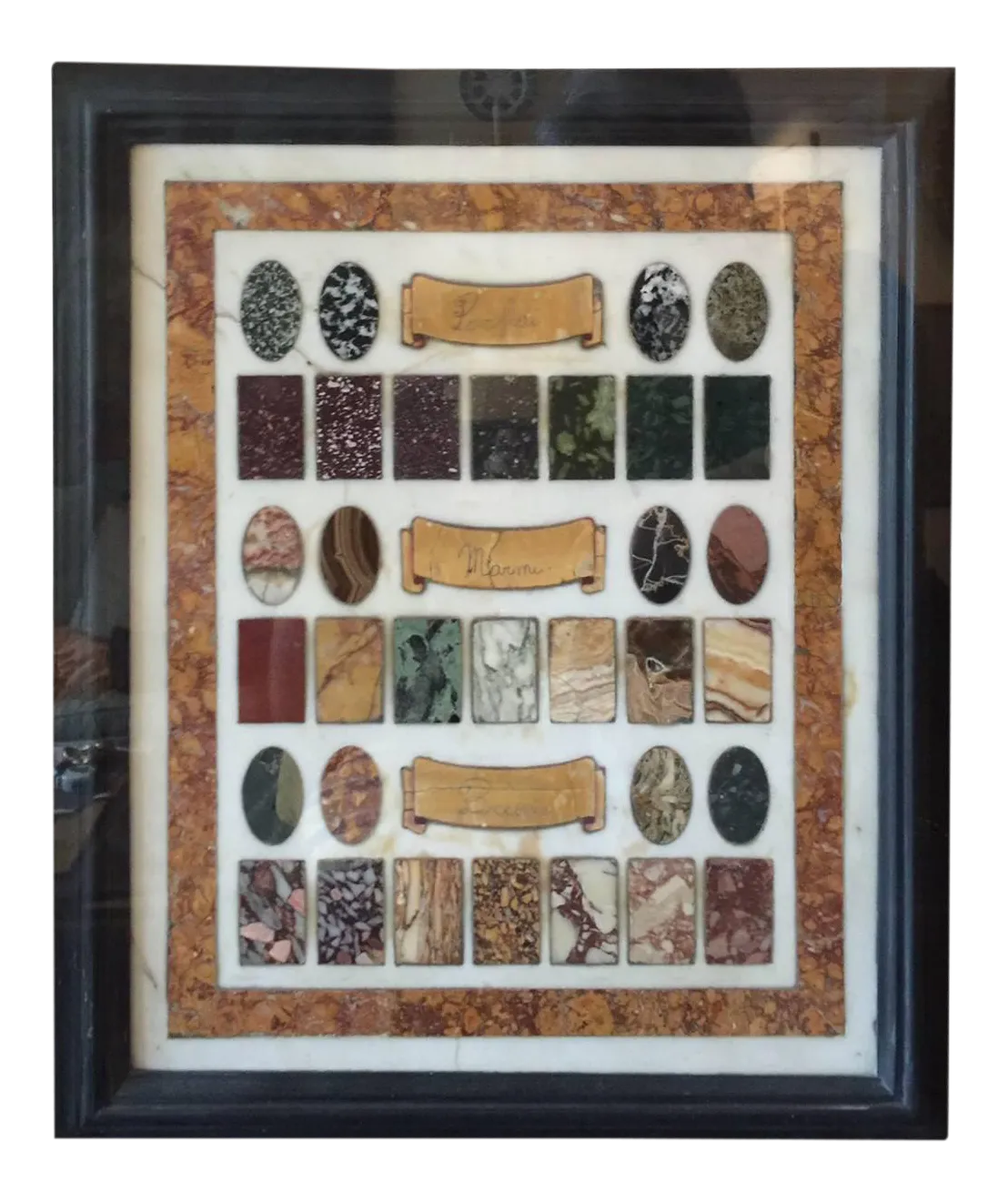 19th Century Italian Pietra Dura Sample Panel | Chairish