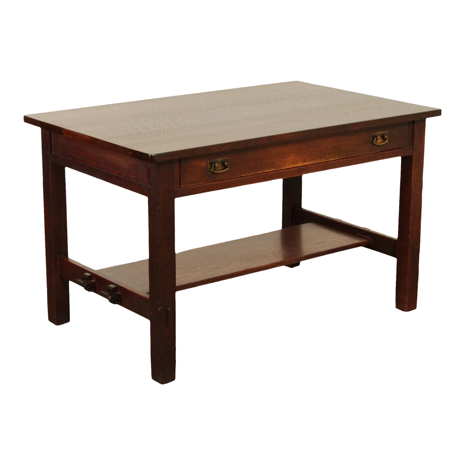 Antique L. & J.G. Stickley Mission Oak Library Table | Chairish