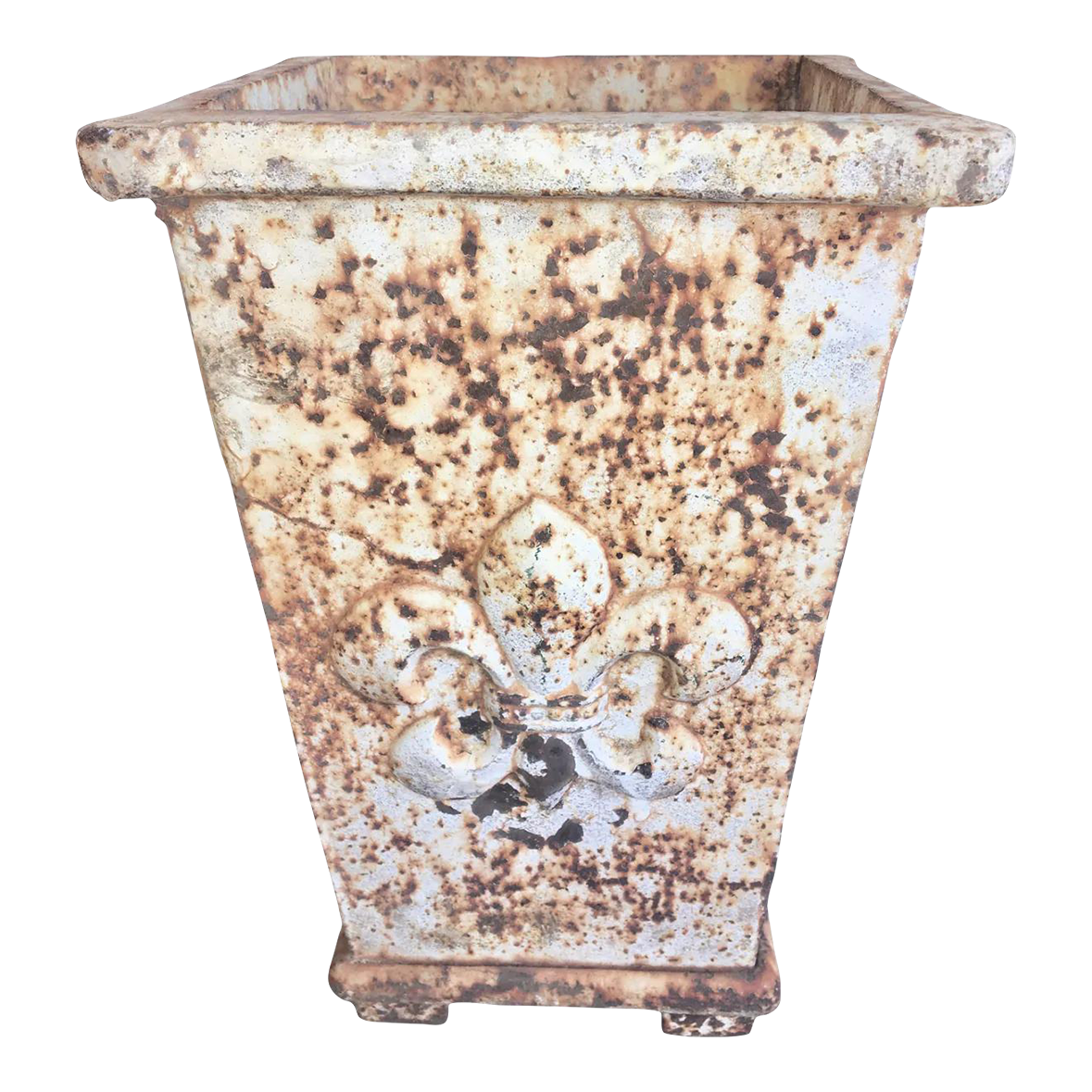 Small Iron 19th Century French Planter - Fleur-De-Lis | Chairish