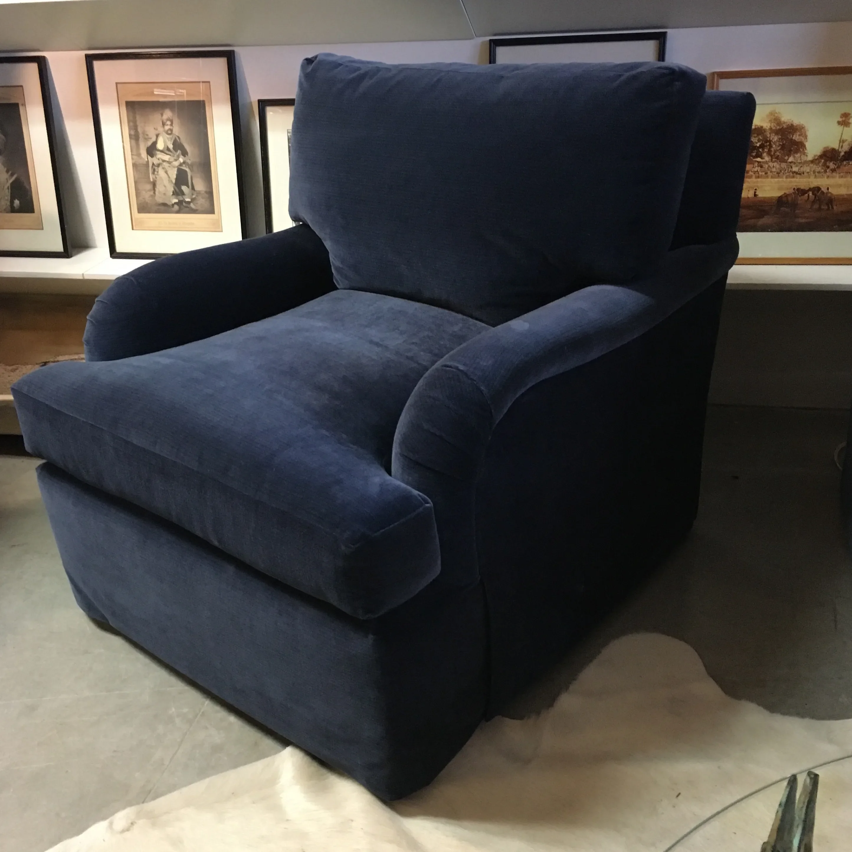 Crushed velvet armchair store