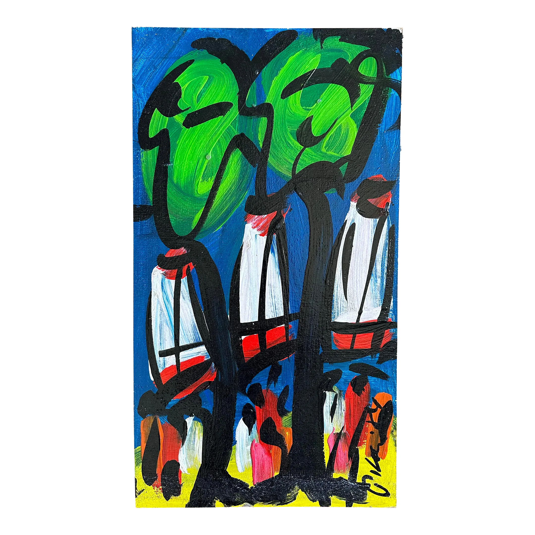 1984 Original Peter Keil Painting | Chairish