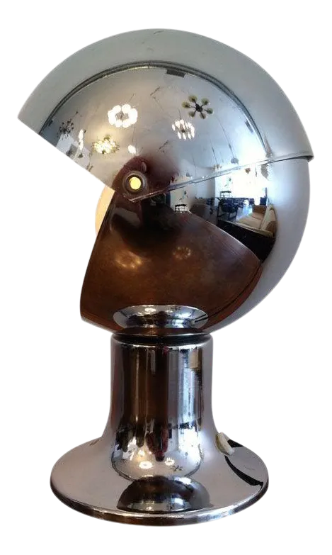 1960s Chrome Eclipse Lamp | Chairish