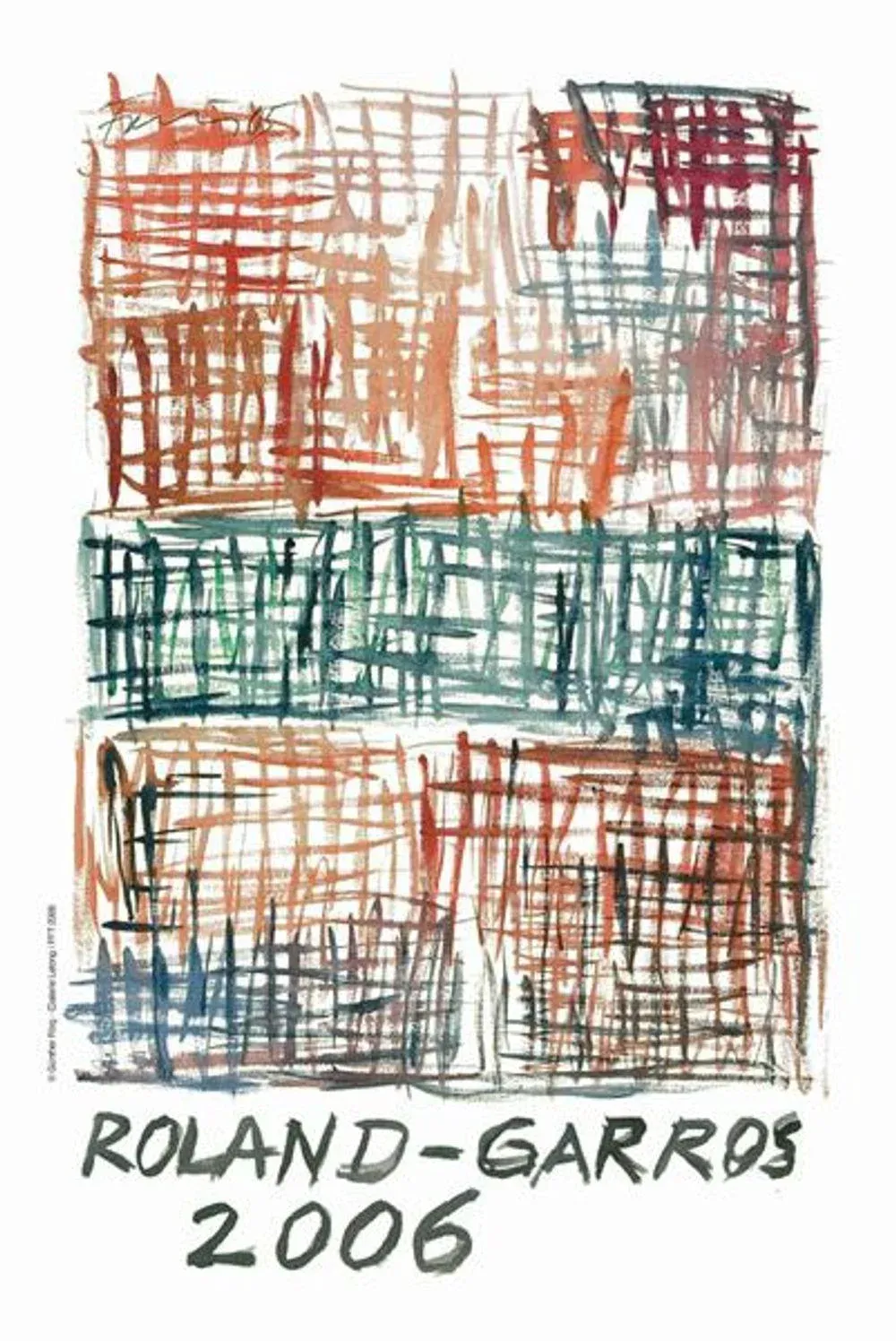 2006 Gunther Förg Roland Garros Poster | Chairish