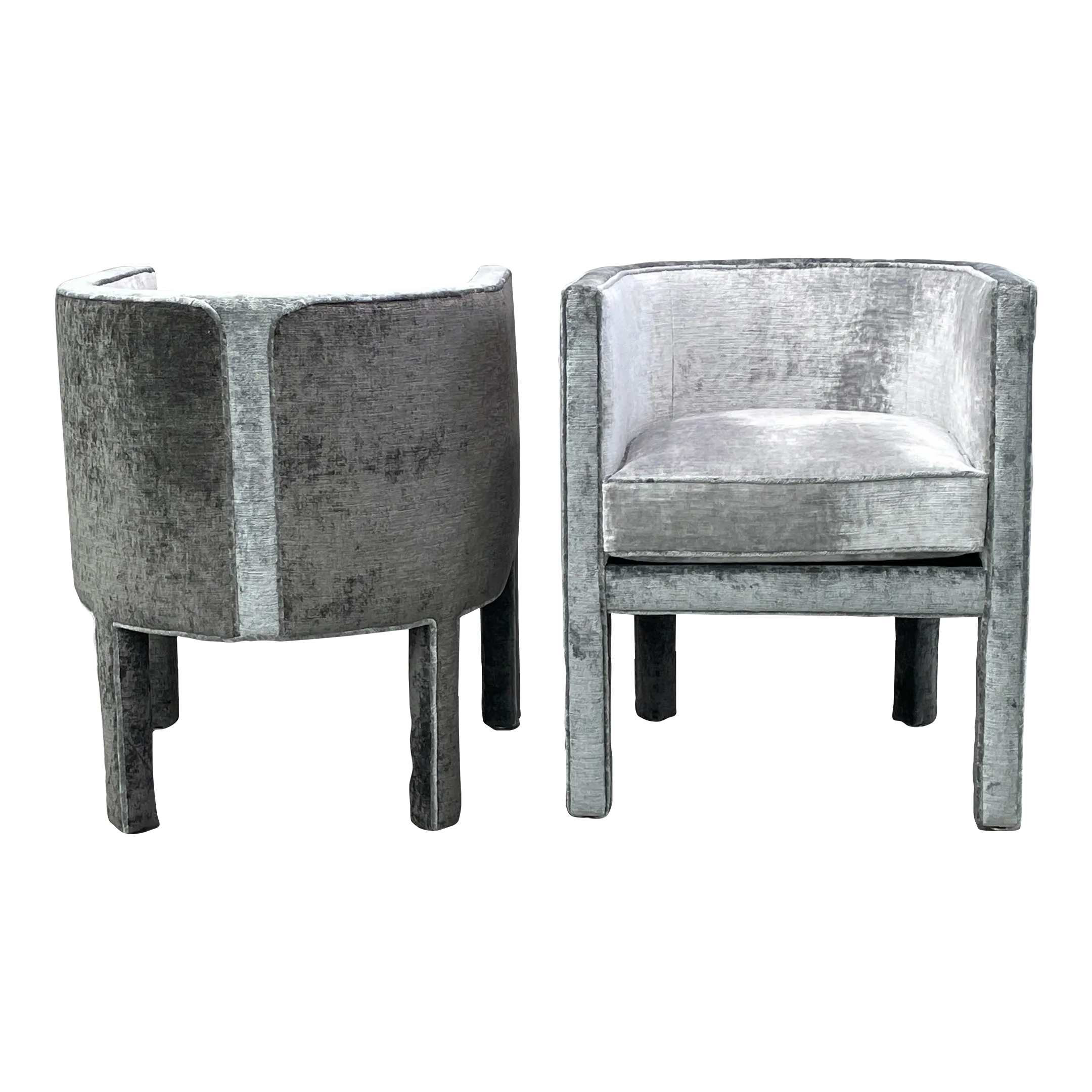 1960s French Tub Chairs by Hubert Nicolas - a Pair | Chairish
