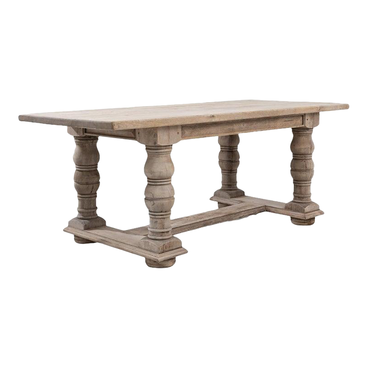 20th Century Belgian Wooden Dining Table | Chairish