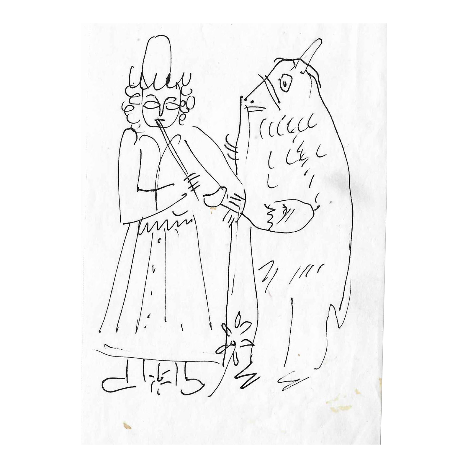 1940s Helen Malta Fairy Tale Drawing | Chairish