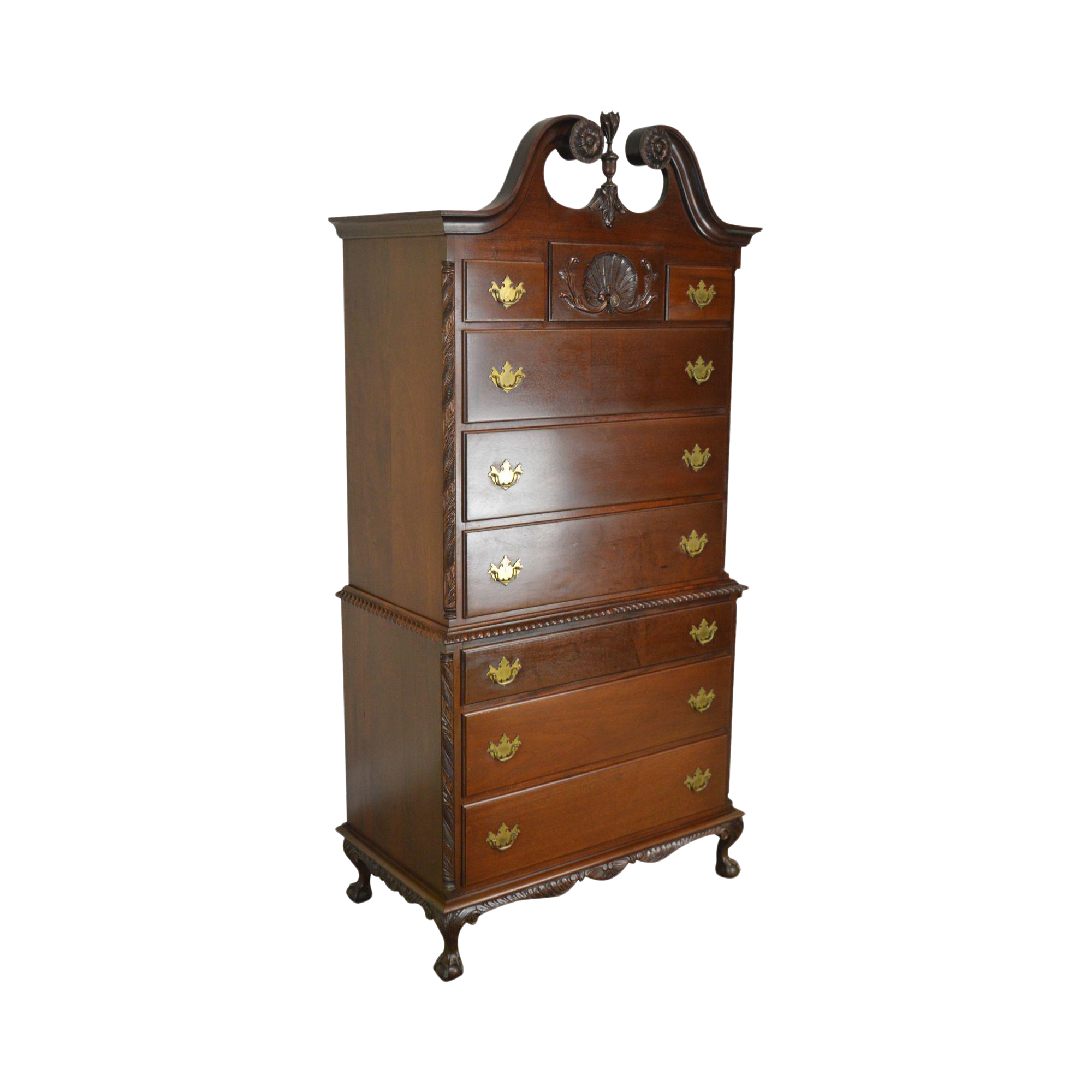 Chippendale Style Custom Crafted Mahogany Vintage Chest on Chest by ...