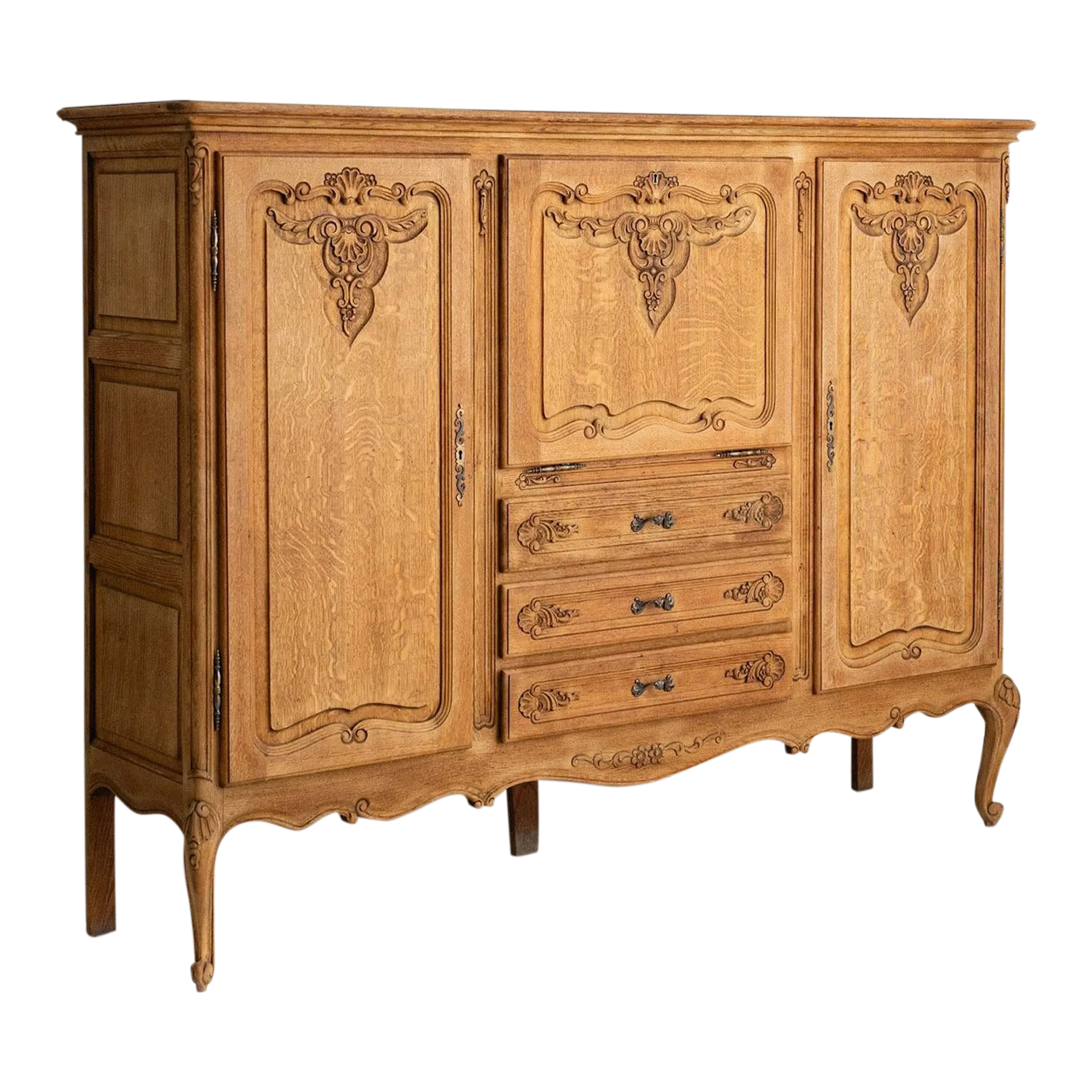 20th Century Louis XV Style French Country Bar Cabinet | Chairish