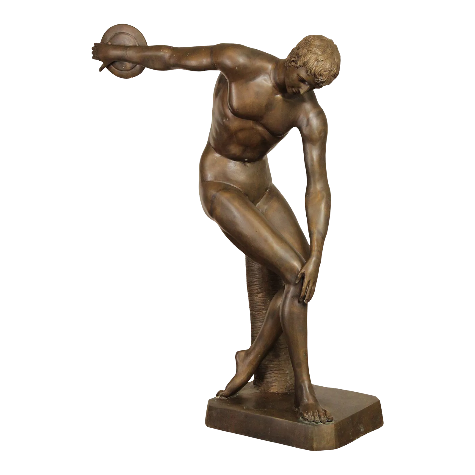 Antique 20th Century Classical Greek 'Discobolus' Life-Size Bronze ...