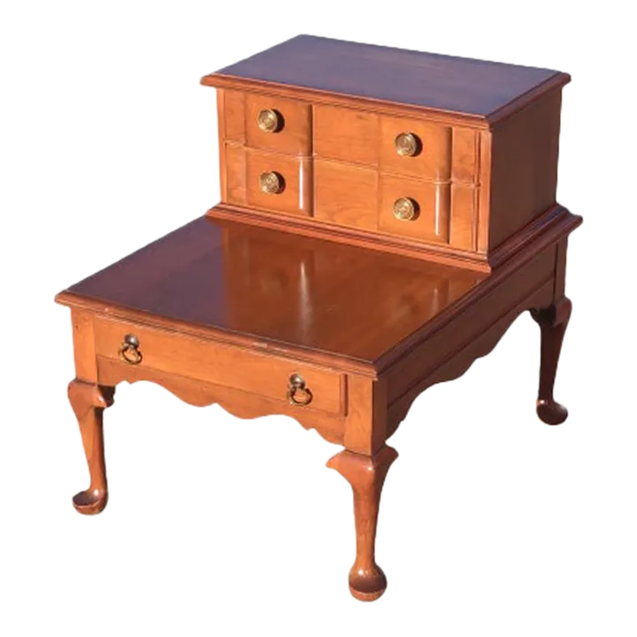 Mid 20th Century Vintage Traditional Two Tier Side Table by ...