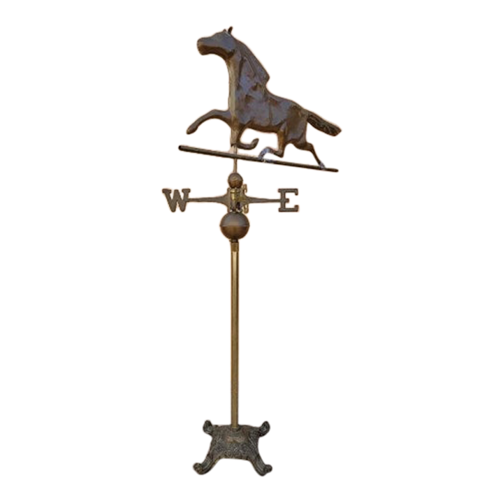 Vintage Bronze Horse Weathervane Stand | Chairish
