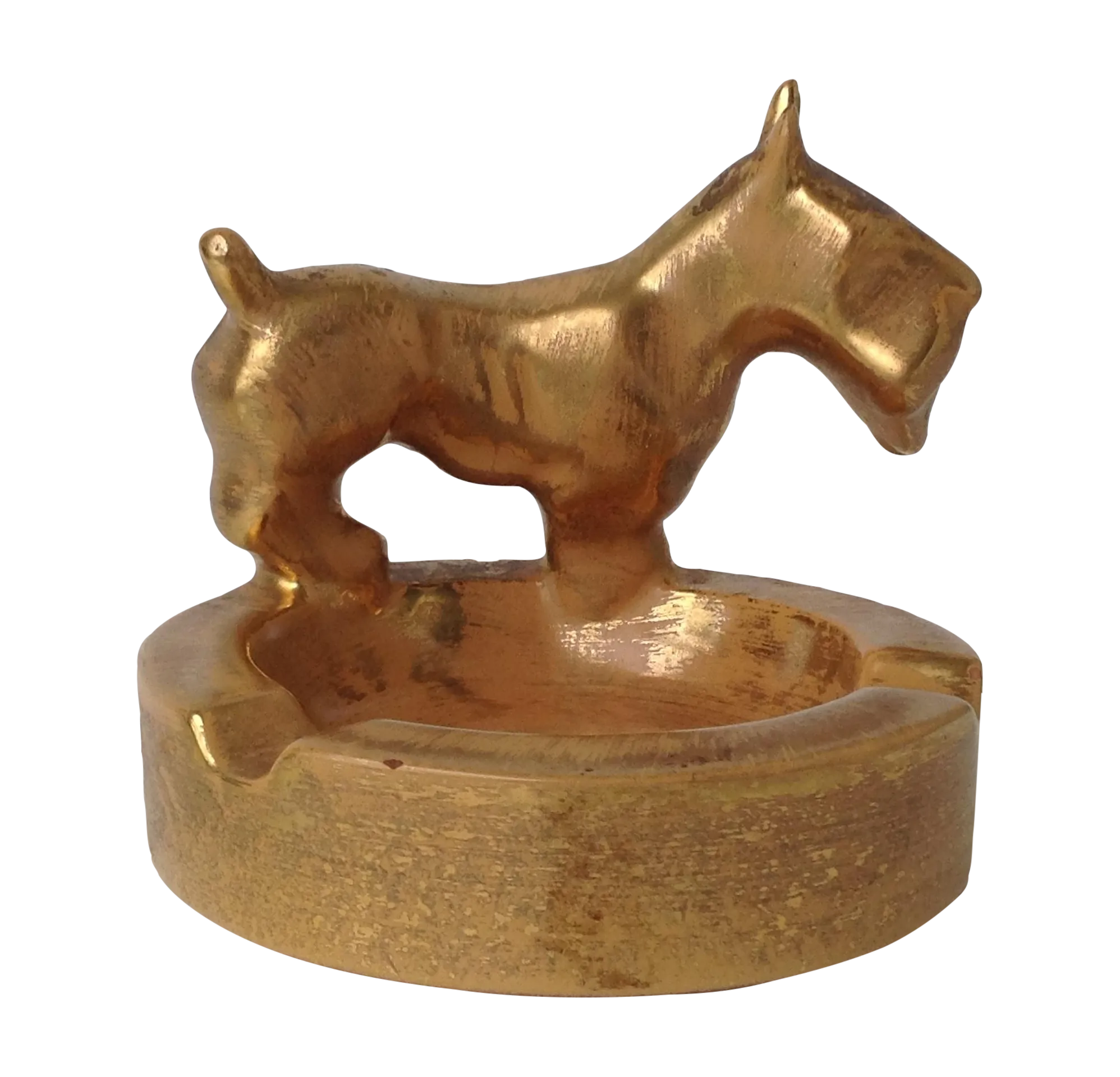C.1960's Mid-Century Original Stangl Vintage Scottie Dog Gilt Strie ...