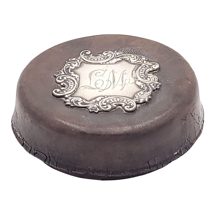 Leather and Silver Snuff Box, Circa 1890 | Chairish